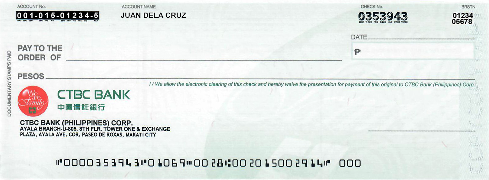 CTBC Bank old format check